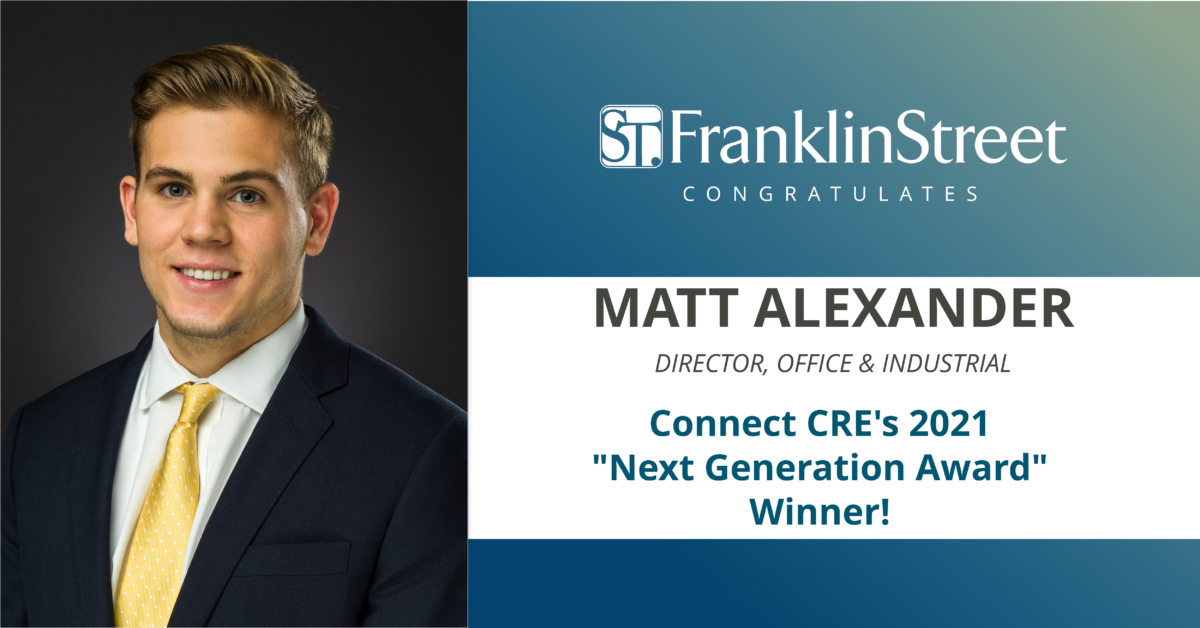 Franklin Street's Matt Alexander Receives Connect CRE's "Next ...