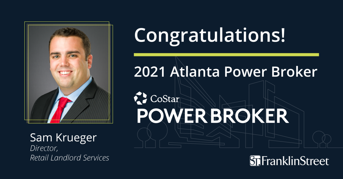 Franklin Street's Sam Krueger Recognized as 2021 CoStar "Power Broker ...