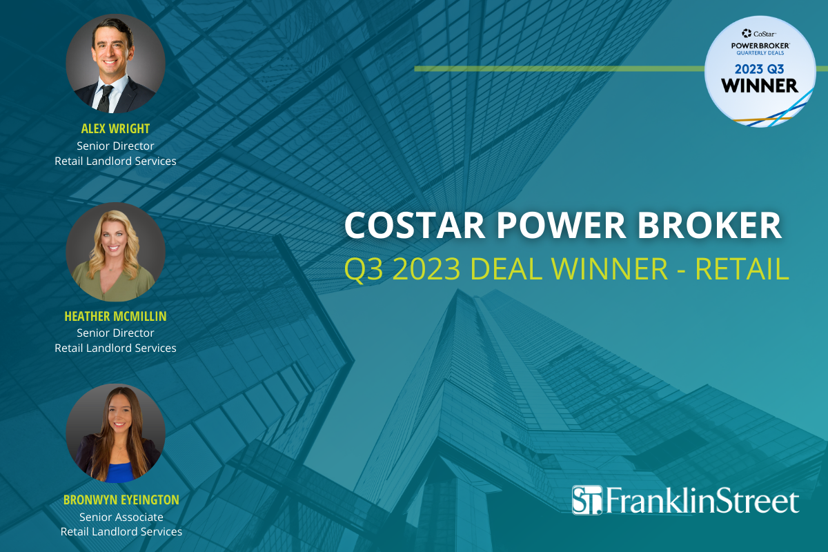 Franklin Street's Tampa Retail Landlord Leasing Team Recognized in Q3 ...